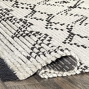 nuLOOM Jaycee Abstract Soft Shaggy Textured Fringe Area Rug, 7' 10" x 10', Beige