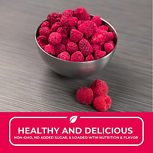 Nutristore Freeze Dried Raspberries | 100% Natural, Healthy Fruit Snacks Bulk | Premium Quality & Crispy Fresh Taste | Emergency Survival Food Supply | #10 Can | 20 Servings | 25 Year Shelf Life
