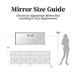 Silver Bathroom Mirror for Over Sink: 65 x 22 Inch Brushed Nickel Bathroom Wall Mirror - Modern Farmhouse Framed Vanity Mirror Hangs Horizontal or Vertical Shatterproof