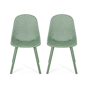 Christopher Knight Home Darleen Outdoor Dining Chair (Set of 2), Green