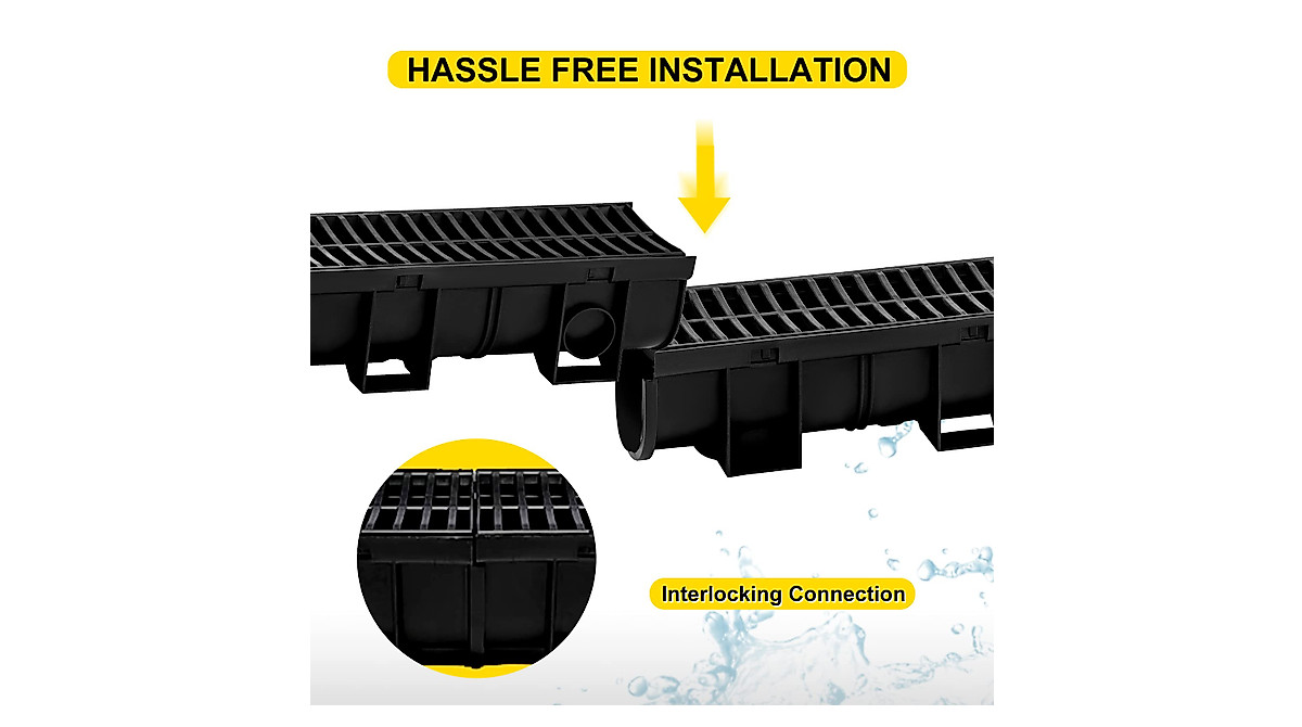VEVOR Trench Drain System - Efficient Water Drainage