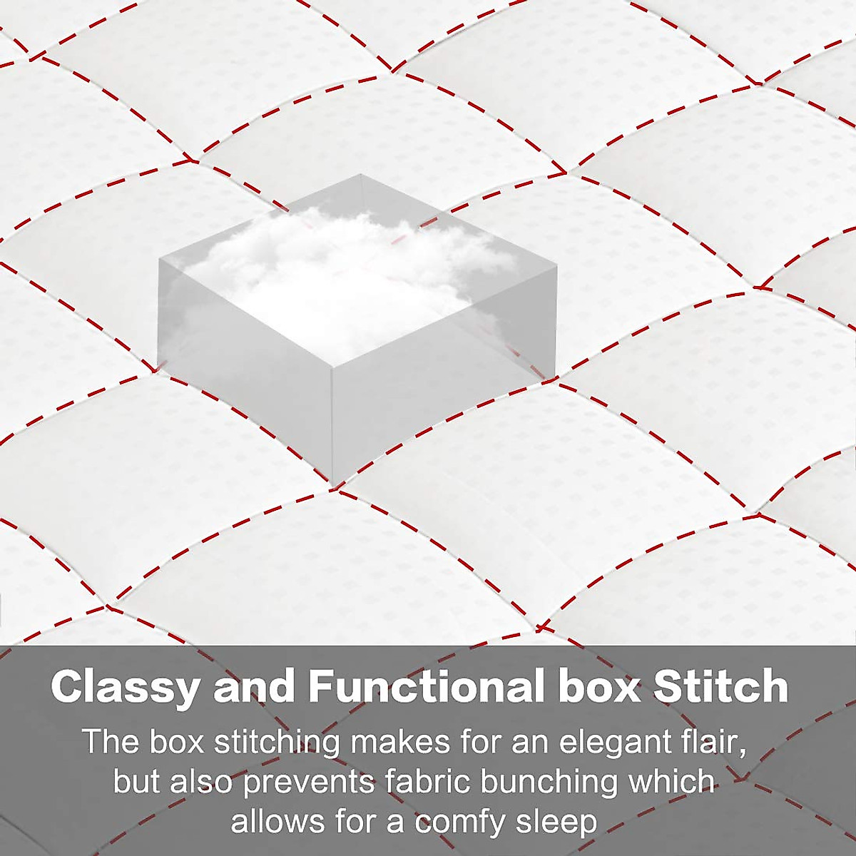 Abakan King Mattress Pad Cover Pillow Top Down Alternative Fill Cotton Top Cooling Breathable Soft Mattress Topper Fitted 8"-21" Deep Pocket