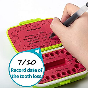 Baby Tooth Box Holder for Lost Teeth Keepsake with Tooth Fairy Silver Gold Coin