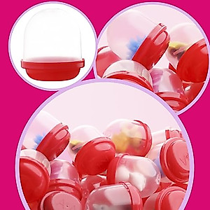 Vending Machine Capsules - 1.1 Inch Tiny Frosty Clear-Colored Acorn Capsules - 30 Pcs Empty Toy Capsules - Plastic Capsules for Toys - 28 mm Prize Machine Capsules - Small Colored Containers