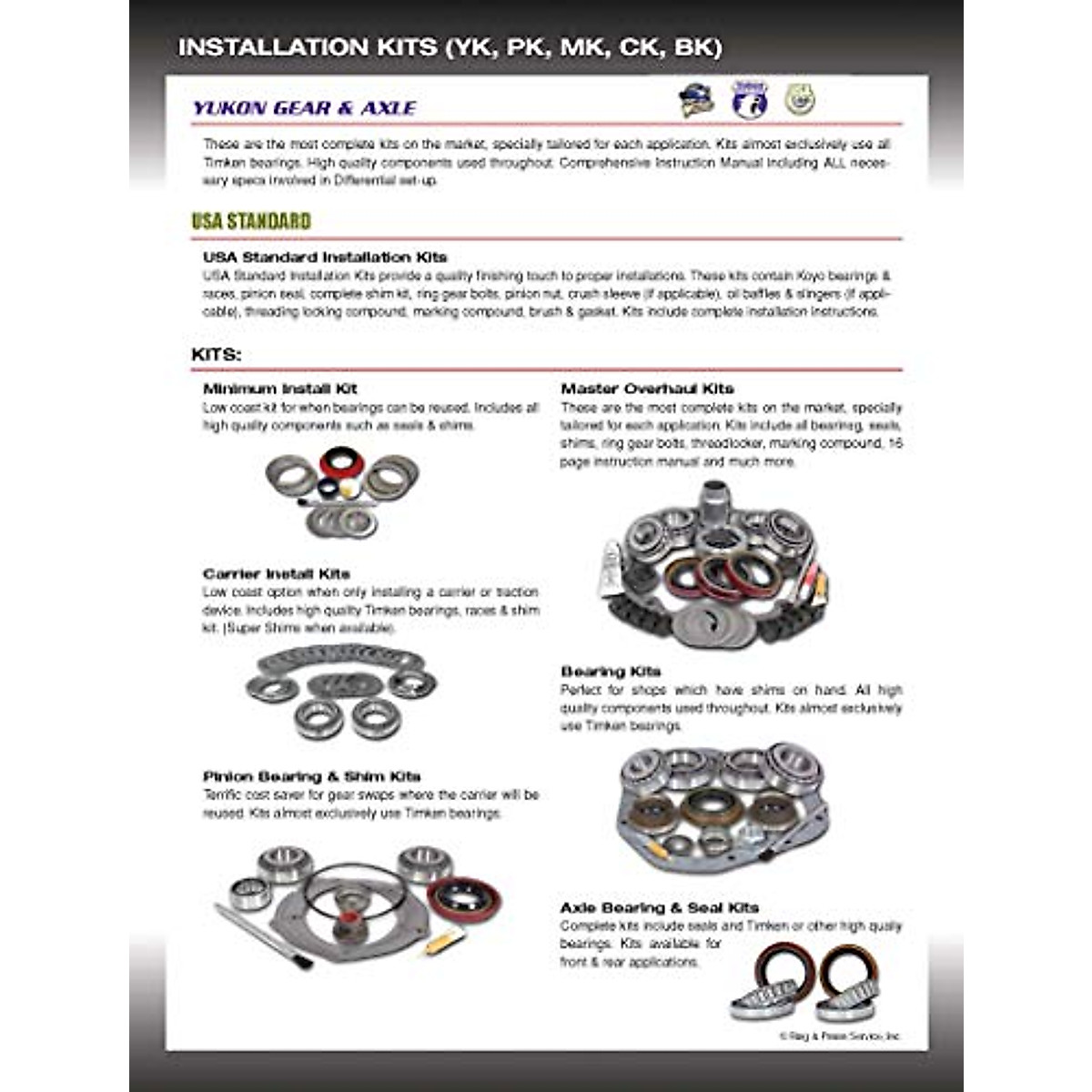 Yukon Gear & Axle (YK GM8.6-A) Master Overhaul Kit for GM 8.6 Differential