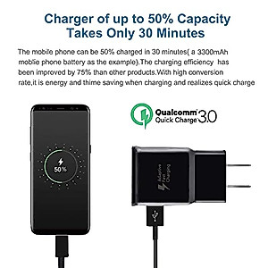 Samsung Charger Fast Charging Type C Cable 6FT with Cell Phone Charger for Samsung Galaxy S10/S10e/S10 Plus/S9/S9 Plus/S8/S8 Plus/Note 8/Note 9/Note 10/Note 20/A50/A51/A52/A53/S20/S21/S22/S23 [2-Pack]