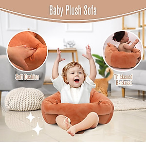 vocheer Baby Sofa Support Sitting Chair,Cute Cartoon Animal Baby Chair, Learning to Sit Cushion Seats,Brown Bear