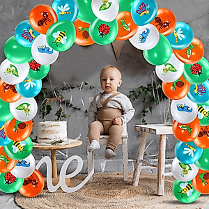50 Pack Spring Summer Bug Birthday Party Decorations, 12 Inch Reptile Birthday Party Latex Balloons Butterfly Bug Birthday Party Decoration for Class Office Garden Insects Themed Party Baby Shower