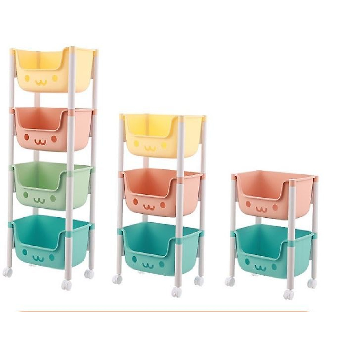 The Simple Co. Colorful Multi-Layer Cute Children's Storage Bin (Two Tier)