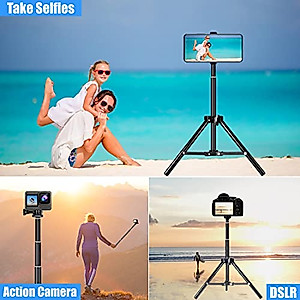 Selfie Stick Tripod, 62 inch Extendable Detachable Selfie Stick Tripod Stand with Remote for iPhone 14 13 12 Pro MAX Samsung Galaxy S23 S22 S21 Ultra