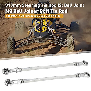 GZYF 310mm Steering Tie Rod kit Ball Joint M8 Ball Joiner Bolt Tie Rod for 50cc 70cc 90cc 110cc 125cc 200cc 250cc Quad Dirt Bike ATV Go Kart, 1PC