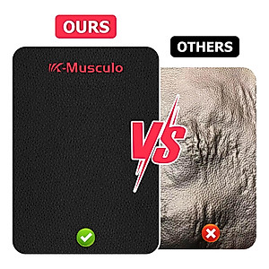 K-Musculo Vinyl Fabric, Marine Faux Leather Upholstery, for Upholstery Crafts, DIY Sewings, Sofa, Handbag, Earrings, Hair Bows Decorations (Black 54'' X 12'' inch 1Ft)