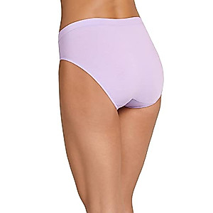 Jockey Women's Underwear Cotton Stretch Hi Cut, Digital Lavender, 8