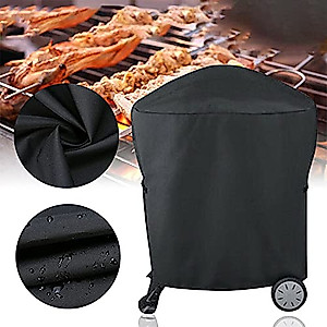 HIPIHOM Fire Pit Cover 210D Polyester Waterproof Dustproof Windproof Outdoor Fireplace Cover with Drawstring Closure 28 Inch