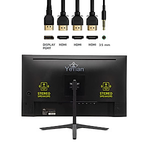 YEYIAN ODRAZ 2000 27” PC Gaming Frameless LED Monitor, 1080P HD, 165Hz, 300cd/m2, 1ms, 3000:1, 16:9, 178°, 16.7M Colors, True Low Motion Blur, AMD FreeSync, DP/HDMI, VESA Mountable, Tilt Adjustable