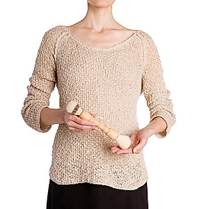 Redecker Double Dust Brush with Oiled Beechwood Handle, Goat Hair and Pig Bristle Brush Heads, Made in Germany