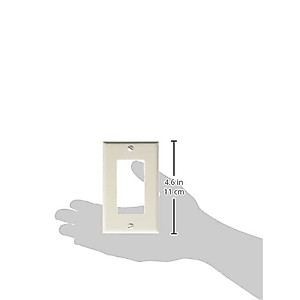 Leviton 80401-W 1-Gang Decora/GFCI Device Decora Wallplate, Standard Size, Thermoset, Device Mount, 20-Pack, White