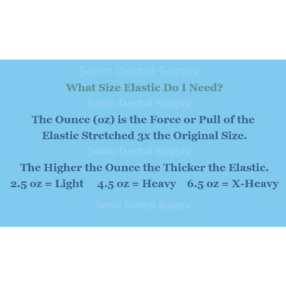 3/8 Inch Orthodontic Elastic Rubber Bands - 100 Pack - Clear Latex Free, Heavy 4.5 Ounce Small Rubberbands, Braces, Dreadlocks Hair Braids , Tooth Gap, Packaging, Crafts - Sonic Dental Supply - Made