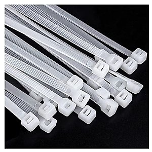Large zip ties 24 inch white heavy duty zip ties for outdoor use 50 pcs strong extra long cable ties big industrial plastic tie wraps