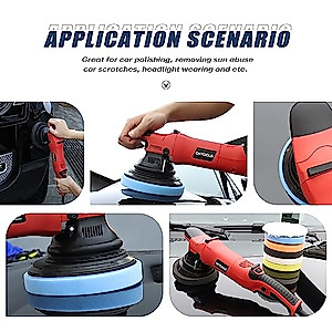 CHEN REFINISH 6Pcs Buffing Polishing Pads,6 Inch Backing Plate Compound Buffing Sponge Pads Cutting Polishing Pad Kit for Car Buffer Polisher Compounding, Polishing, Waxing