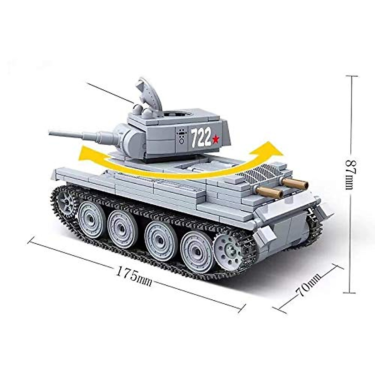 General Jim's Military Brick Building Set - WW2 Russian BT-7 Cavalry Army Tank Building Blocks Model Kit for Military, History Enthusiast, Teens and Adults