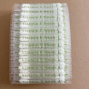100 pcs Vitamin E Lips Oil Swabs Stick Disposable VE Cotton Swab Protect Lip Gum Anti-dry Moisture For Use Before Teeth Whitening (100 Pcs)