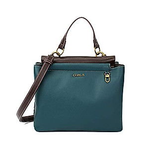 CHALA Charming Satchel with Adjustable Strap - Sand Dollar - Turquoise