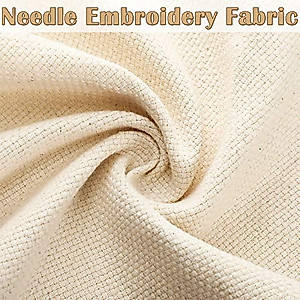 Punch Needle Cloth Needle Embroidery Fabric Needlework Fabric DIY Handmade Cloth for Art Embroidery Crafts Favors, 2 Yards by 1 Yard