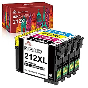 Toner Kingdom Remanufactured Ink Cartridges Replacement for Epson 212XL 212 XL T212 to Used with Workforce WF-2830 WF-2850 Expression Home XP-4100 XP-4105 Printer Ink (4 Pack)