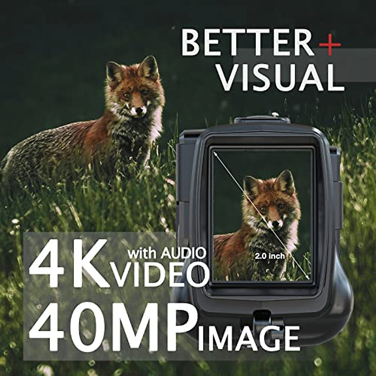 Night Vision Monocular 4K, Infrared Digital Night Vision with 984ft 8X Zoom 2000mAh Rechargeable Battery, 4K Video&40M Photos, Save Photos&Video with Audio for Adult Hunting Camping Military, 32G card