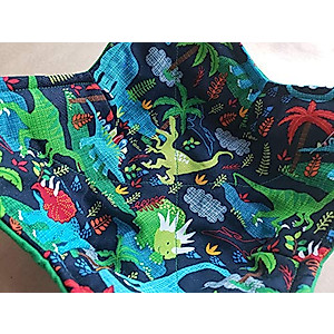 Dinosaur Microwave Bowl Cozy Dino Reversible Microwaveable Potholder Paleontologist Bowl Buddy Children's Kitchen Linens Tyrannosaurus Rex Raptor Kid Gifts Under 10 Handmade Birthday