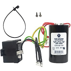 Appli Parts Hard Start kit for air conditioner includes Capacitor 88-108MFD 330V and Potential Relay for 1-3 Ton air Conditioner scroll and reciprocating compressors 208-244 Volts 1Ph APHS-1