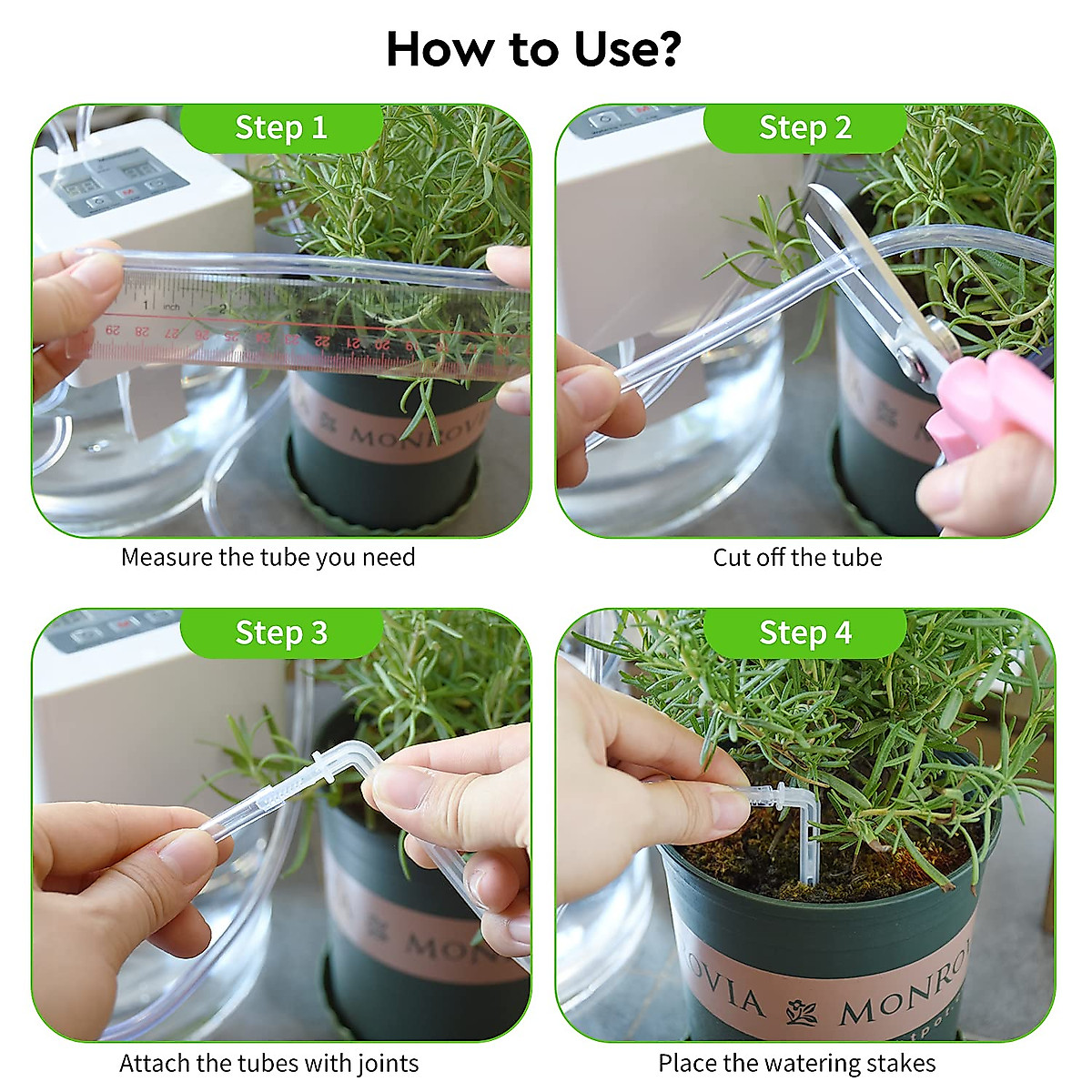 DIY Automatic Drip Irrigation Kit, Indoor Plants Self Watering System with Digital Programmable Water Timer for Potted Plants Vacation Plants Watering