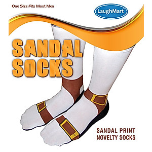 LAUGHMART Sandal Socks - Fun Fashion Faux Pas Socks for Men and Women - Hilarious Gift Idea