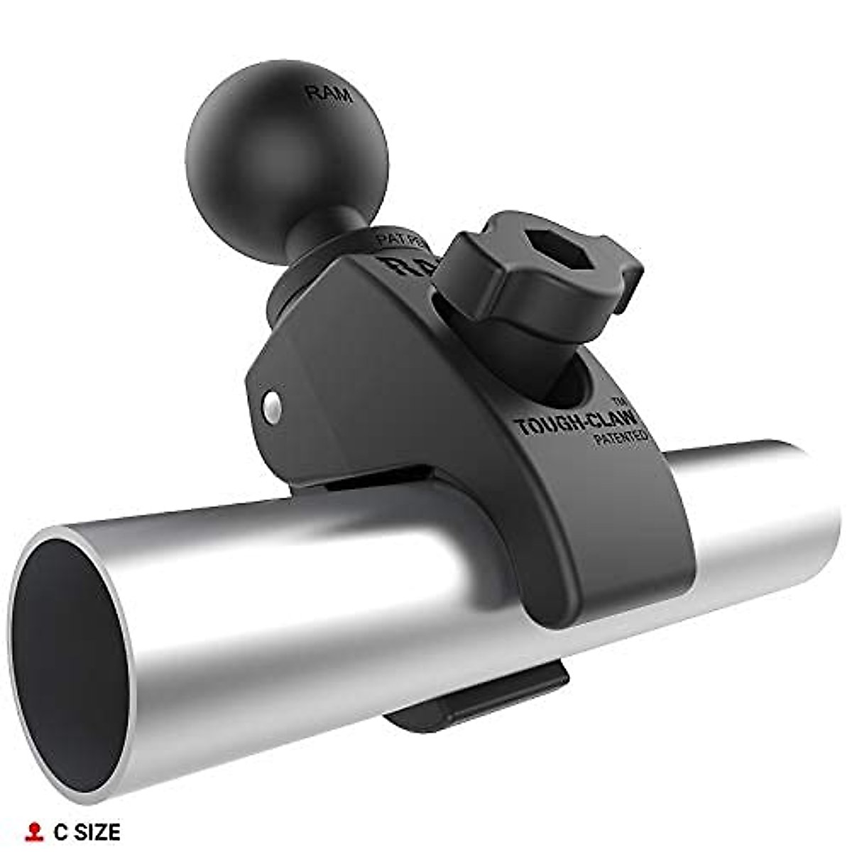 RAM Mounts RAP-404U Tough-Claw Medium Clamp Ball Base with C Size 1.5" Ball for Rails 1" to 1.6"