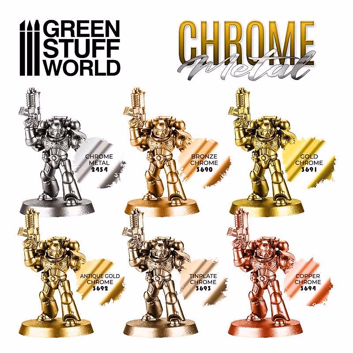 Green Stuff World for Models and Miniatures Chrome Paint - Copper 3694