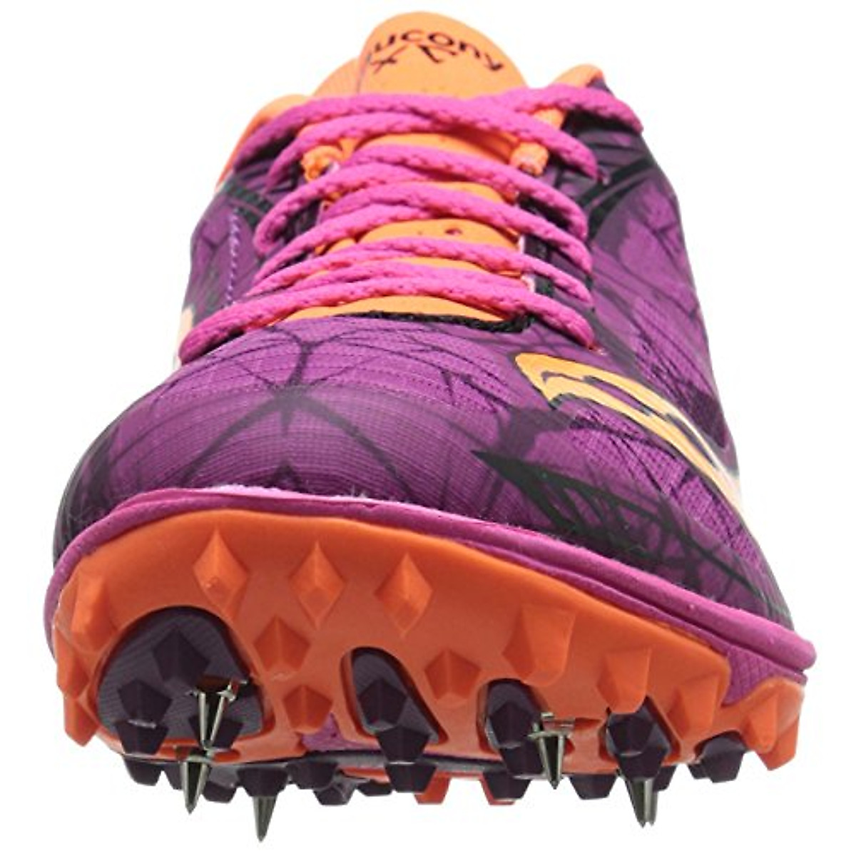 Saucony Women's Shay XC4-W, Raspberry/Vizi Orange, 6 M US
