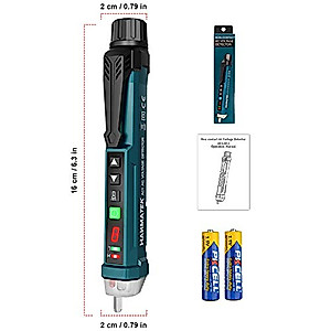 Auroland Non-Contact Voltage Tester with 9 Gear Adjustable Sensitivity Voltage Detector Pen AC Circuit Tester Tool LCD Display LED Flashlight Buzzer Alarm Range12V-1000V & Live/Null Wire Judgment AC1
