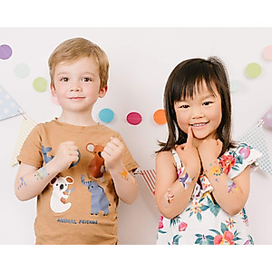 PapaKit Bundle - Temporary Fake Tattoo 72 Individually Wrapped Sheets - Cute Ocean Animals, Party Dinosaurs, Zoo Animals, Unicorn and Friends