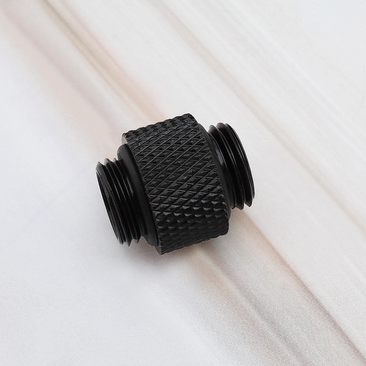 2pcs Black G1/4 Water Cooling Adapter with O- Ring Rubber Water Stop Plug Compatible with Computer Water Cooling System Water Tank and Pump