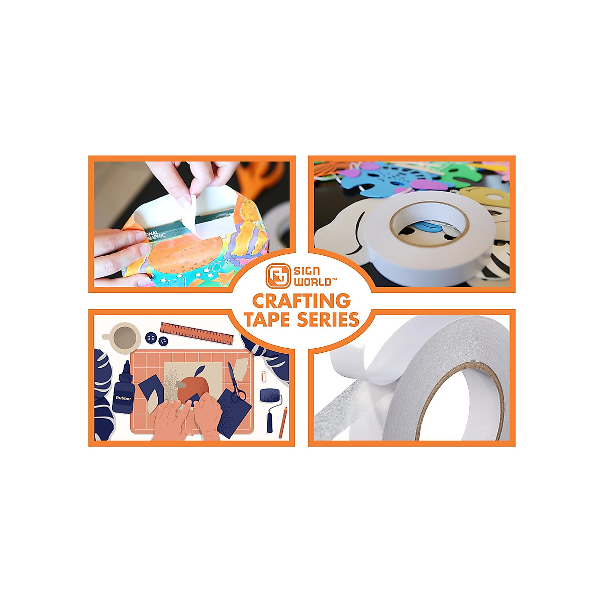 AJ Sign World Best 11" Ultra-Thin Permanent Double-Sided Tape for Arts, Crafts, Die Cutting, Photography, Scrapbooking, Tear-by-Hand, Documents, All Purpose (11-Inch by 55 Yards)