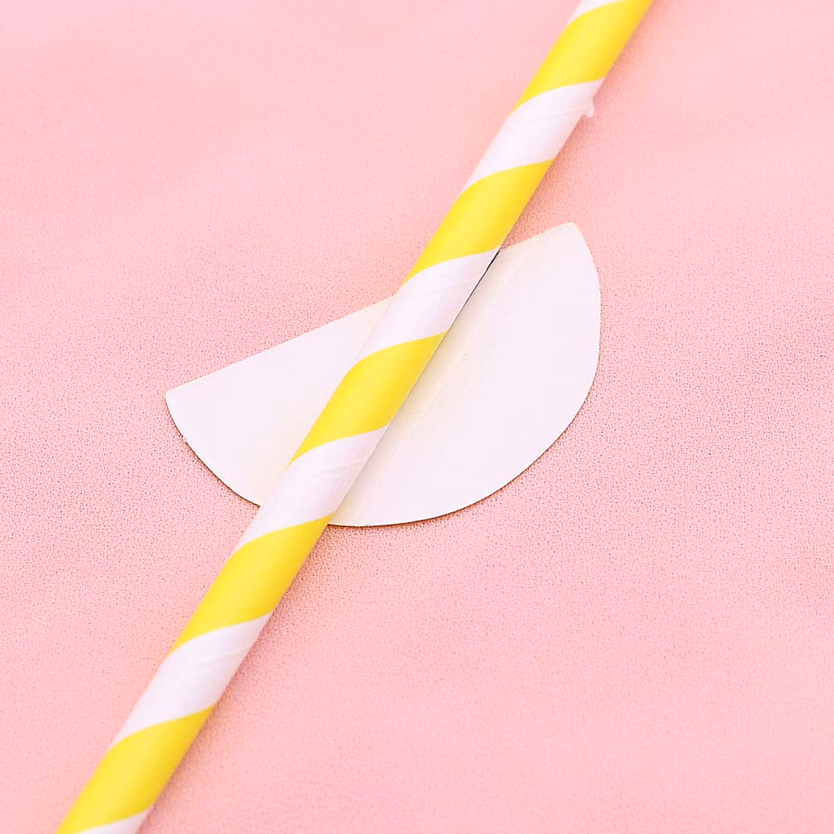 Cabilock Delicate 30pcs Hawaii Lemon Party Straws Fruit Paper Straws Party Supplies for Drinking