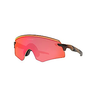 Oakley Men's OO9471 Encoder Rectangular Sunglasses, Matte Red Colorshift/Prizm Trail Torch, 36 mm