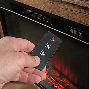 Sauder Library Fireplace, Vintage Oak Finish