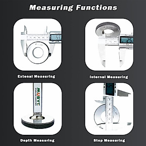 Digital Caliper Micrometer Measuring Tool - 6 Inch /150mm Stainless Steel Electronic Vernier Calipers, IP54 Waterproof Protection Accuracy Gauge Switch from Inch Metric Fraction with LCD Screen