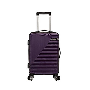 Rockland Star Trail Hardside Spinner Wheel Luggage, Purple, Carry-On 20-Inch