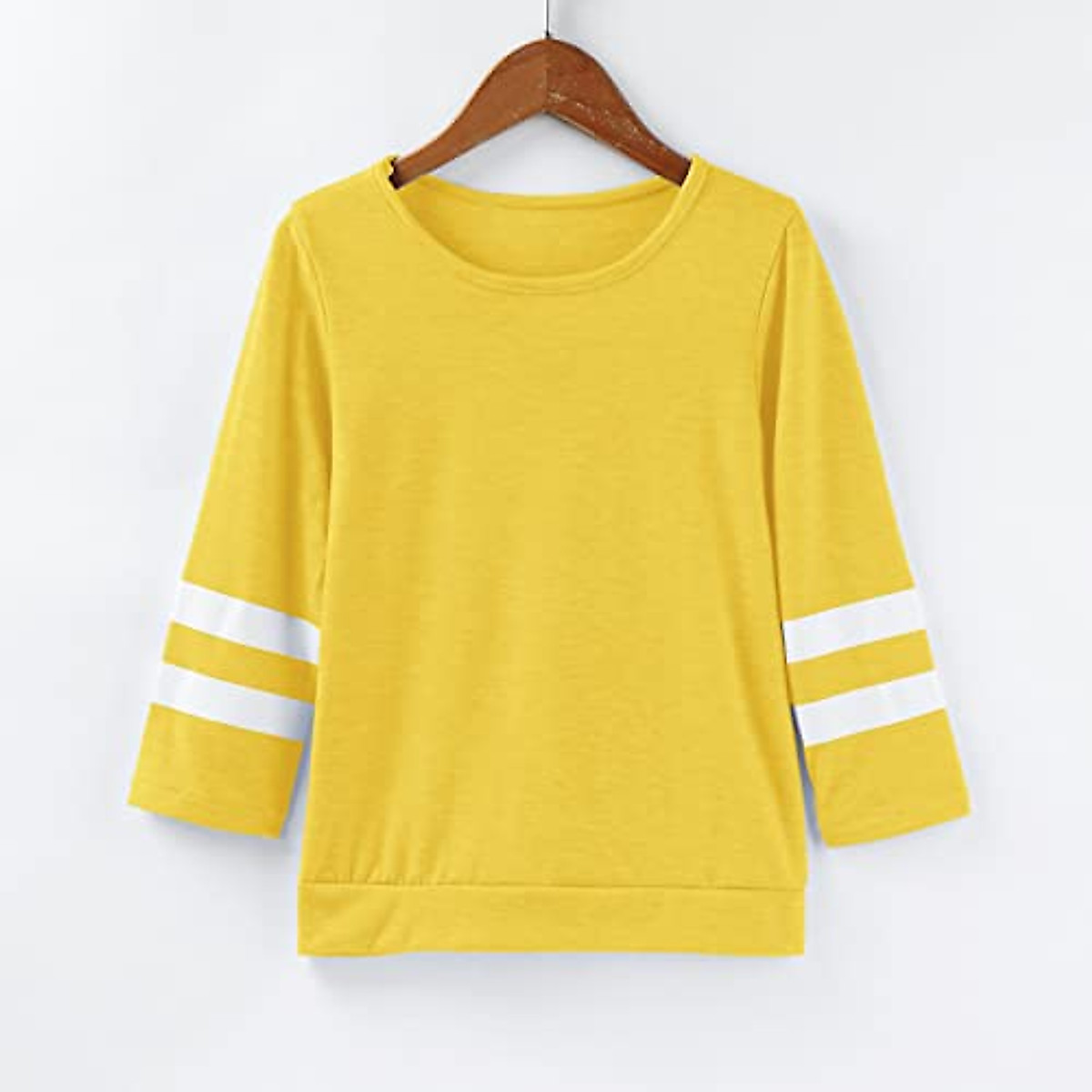Kids Boys Girls Spring Fall Cotton Fleece Pullover Cotton Basic Round Neck Solid Sweatshirt Tee Shirt 1-Year-Old Pullover Yellow