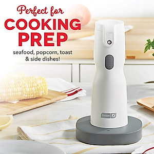 Dash Electric Butter Sprayer, Cordless Butter Sprayer for Popcorn, Toast, Entrees and More - White
