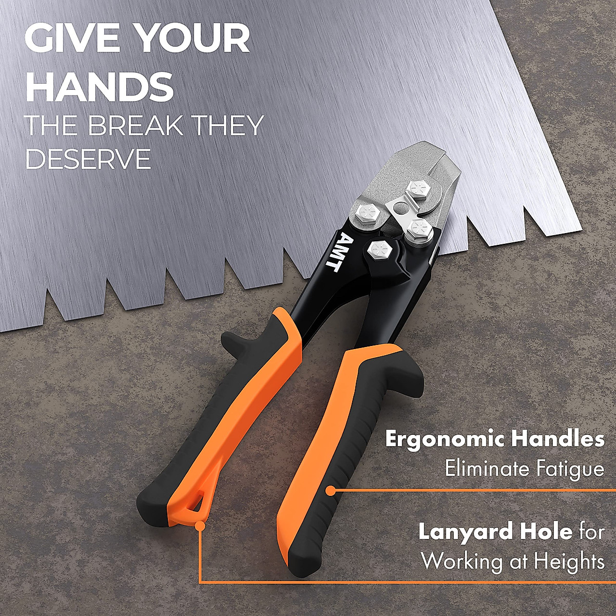 AMERICAN MUTT TOOLS Sheet Metal Hand Notcher, Sheet Metal V Notcher – Cuts 30 Degree V Notch in Sheet Metal – Ductwork Notching Tool, Upholstery Hand Notcher, Sheet Metal Notcher, Ductwork Tools