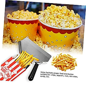 UPKOCH 2pcs Popcorn Shovel Stainless Steel Spoon Candy Popcorn Chip Popcorn Bagger Utility Scooper Stainless Steel Small Spoon Popcorn Machine Supplies Food Dispensing Tool Dry Food Scoop